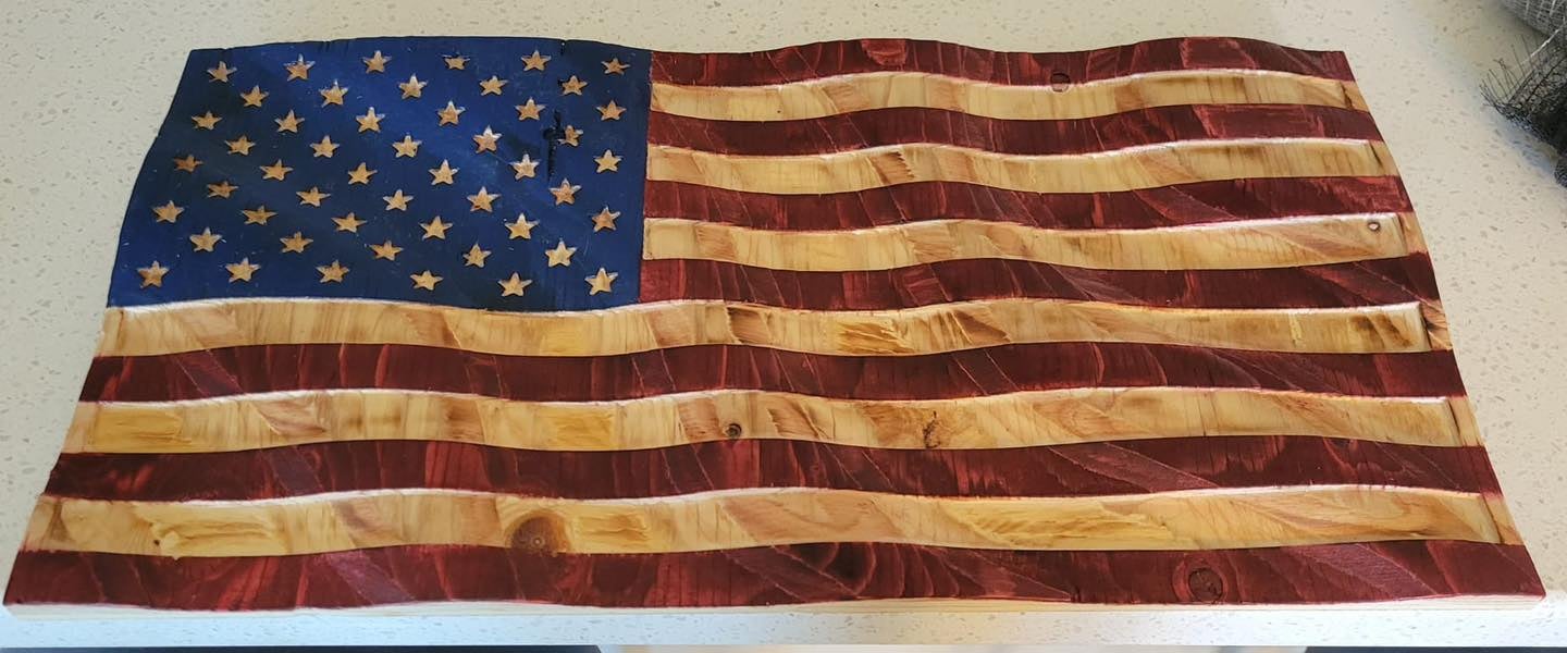 Resin layered Flag | Flocking Fabulous Designs